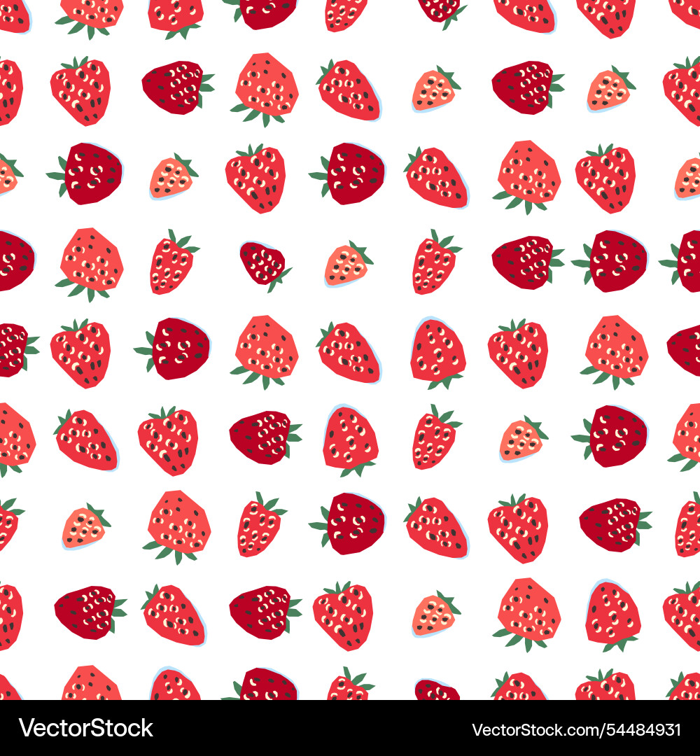 A strawberry seamless pattern is perfect Vector Image