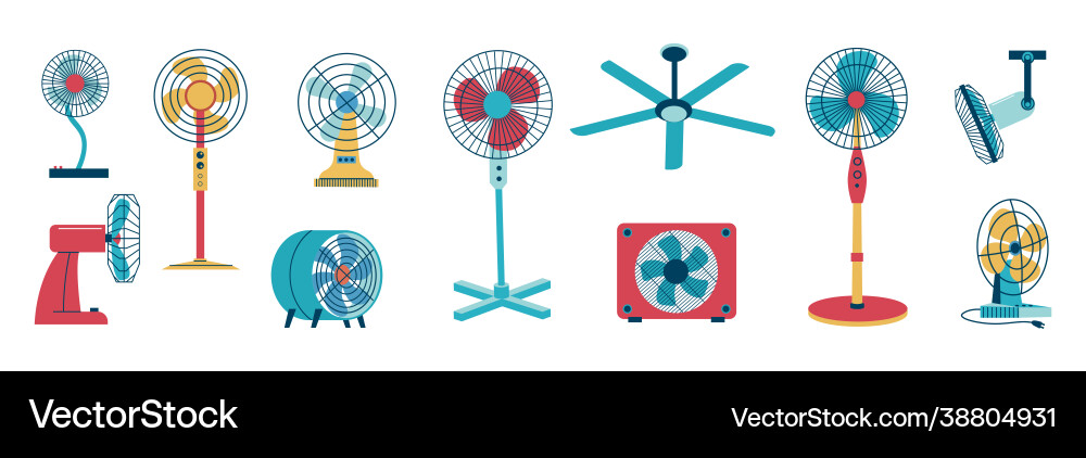 Air cooling fan electric home and office Vector Image