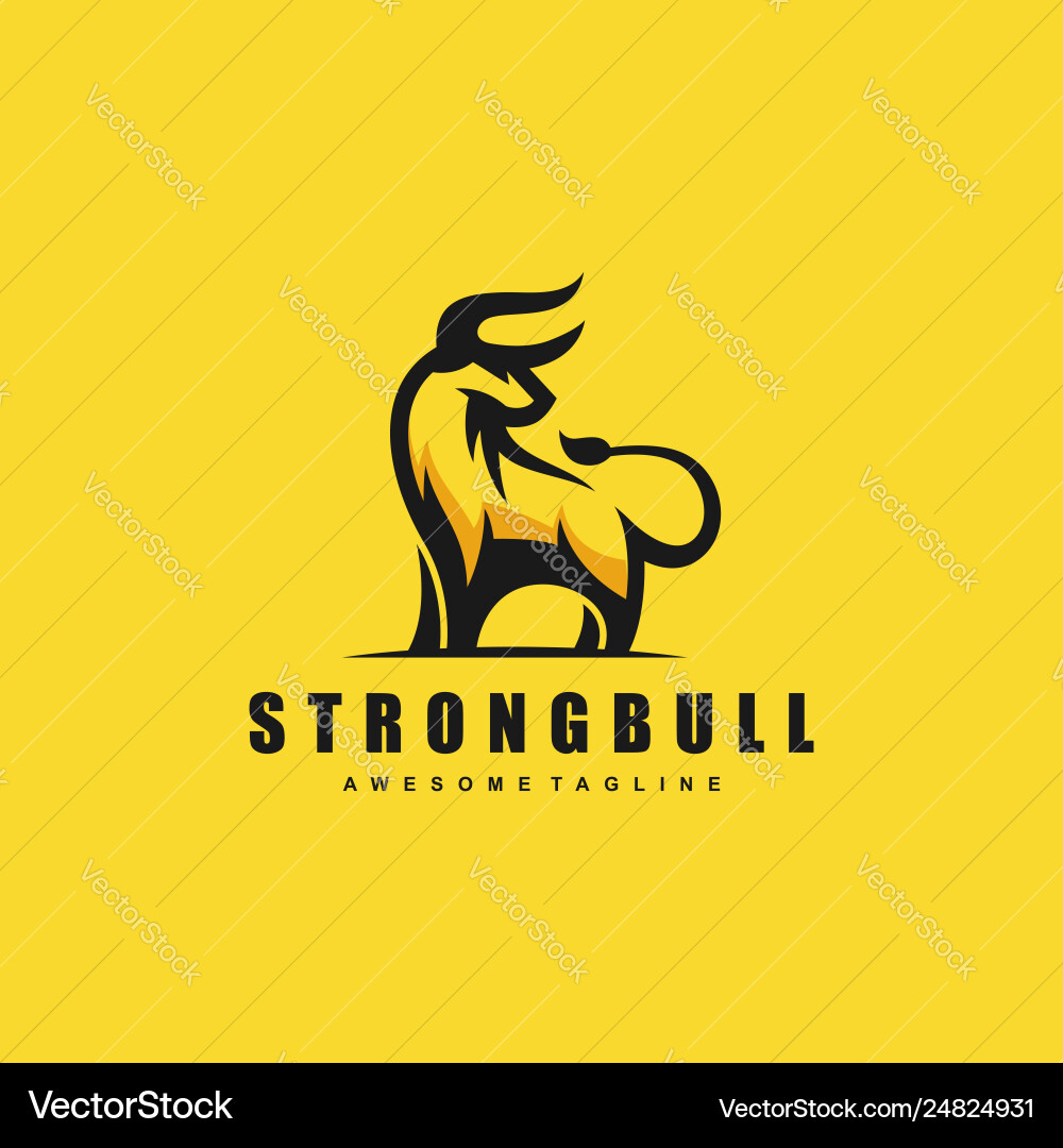 Bull concept design template Royalty Free Vector Image