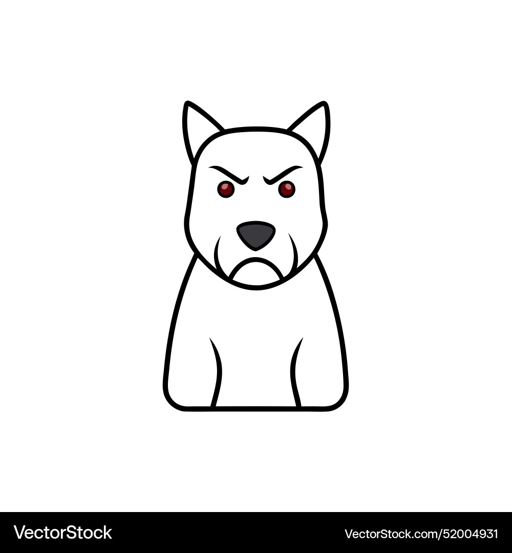 Dogo argentino dog angry icon Royalty Free Vector Image