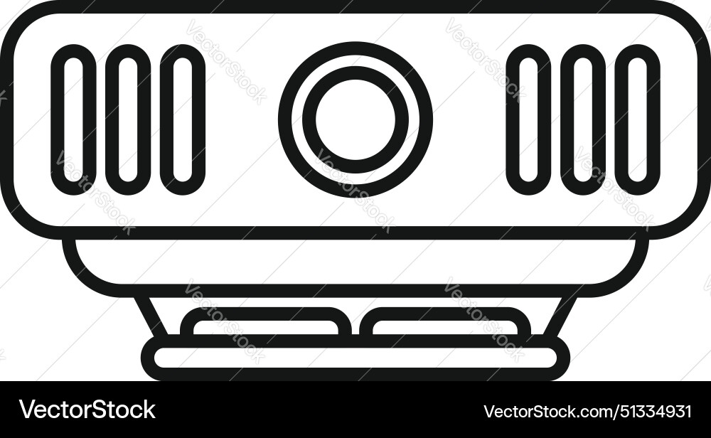 Line art icon of dash camera Royalty Free Vector Image