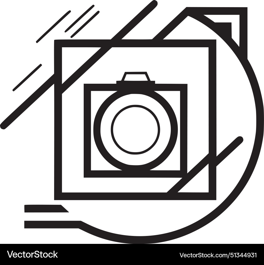 Photo frame - minimalist and simple silhouette Vector Image