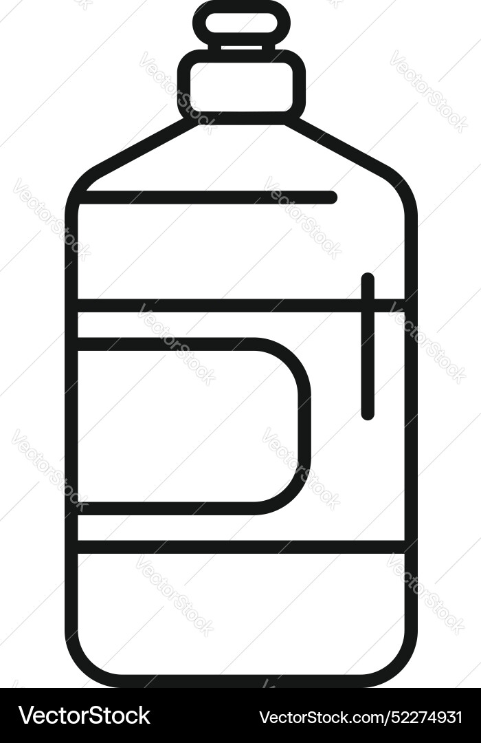 Simple black and white icon of a big plastic Vector Image