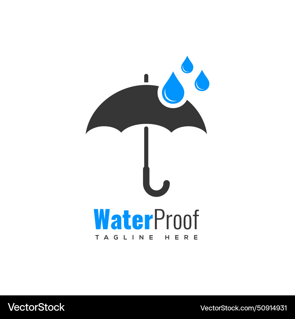 Waterproof sign symbol Royalty Free Vector Image