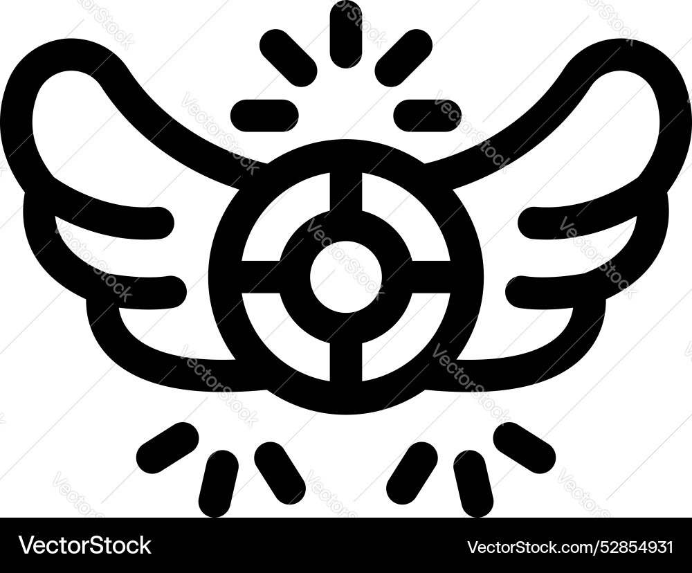 Wings giving target marketing focus and reach Vector Image