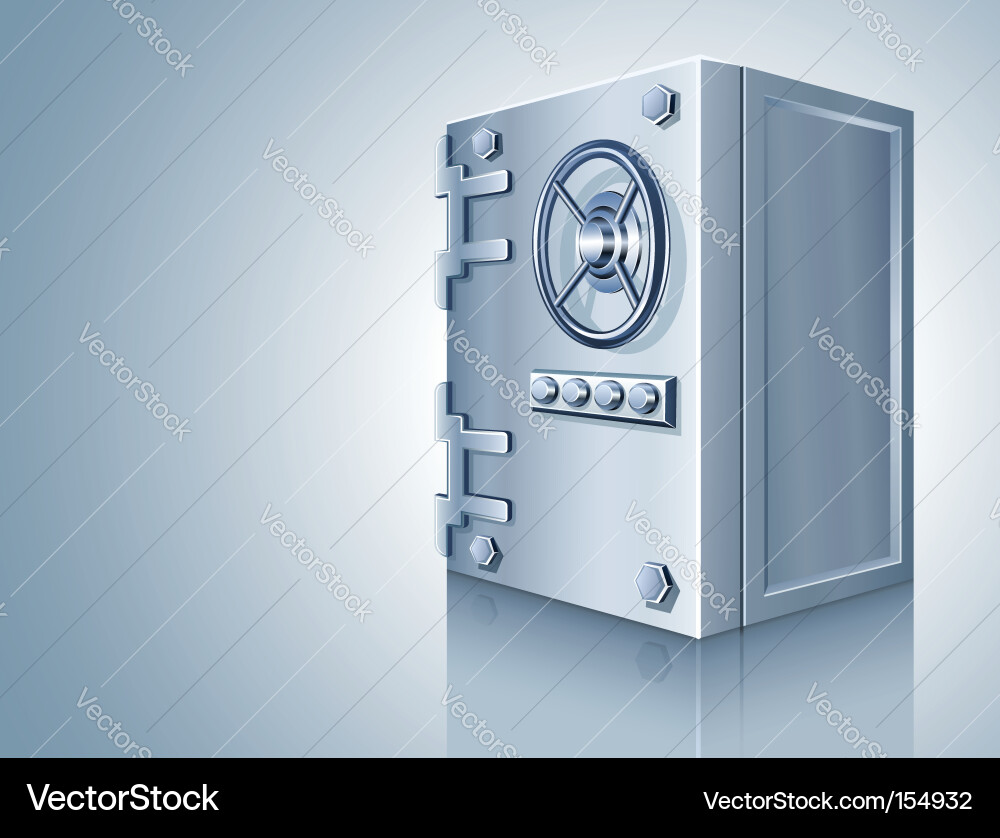 Bank safe for money storage Royalty Free Vector Image