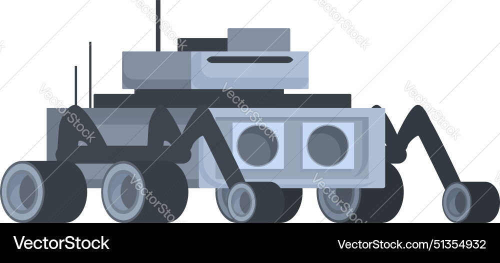 Digital of a modern robotic tank Royalty Free Vector Image