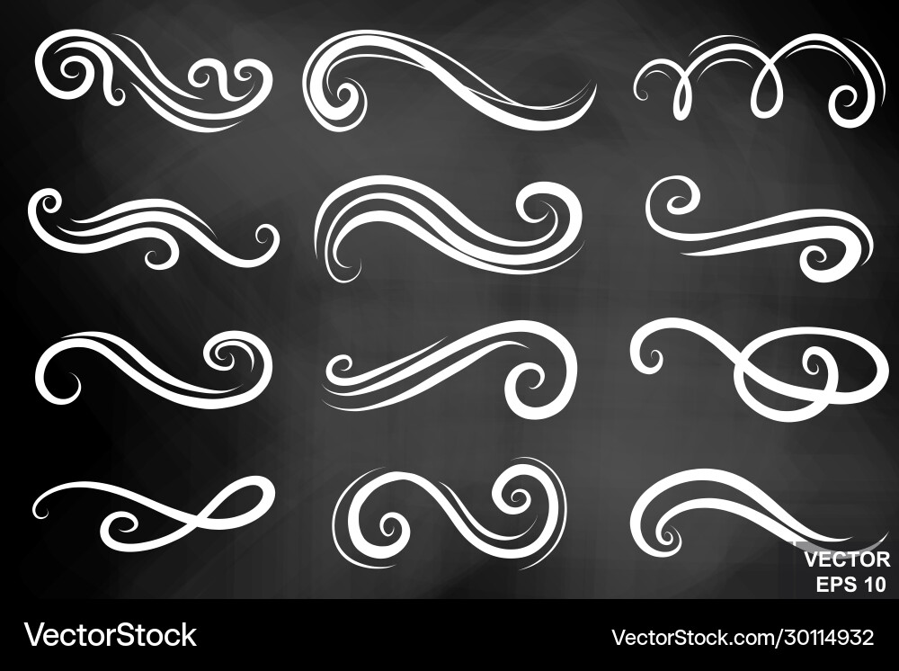 Elegant Curlicue Swirls Royalty Free Vector Image