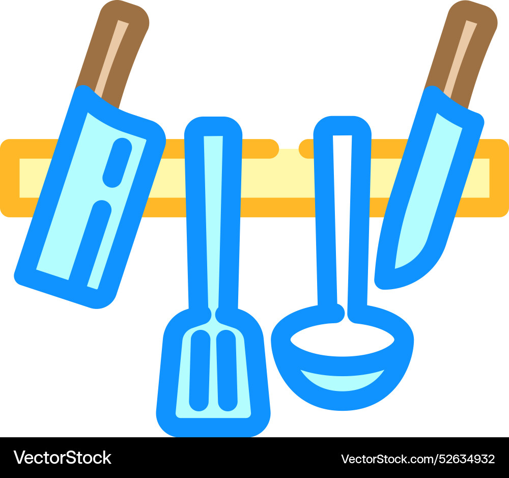 Kitchen tools restaurant chef color icon Vector Image