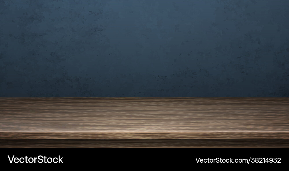 Large table top made solid dark wood blue Vector Image