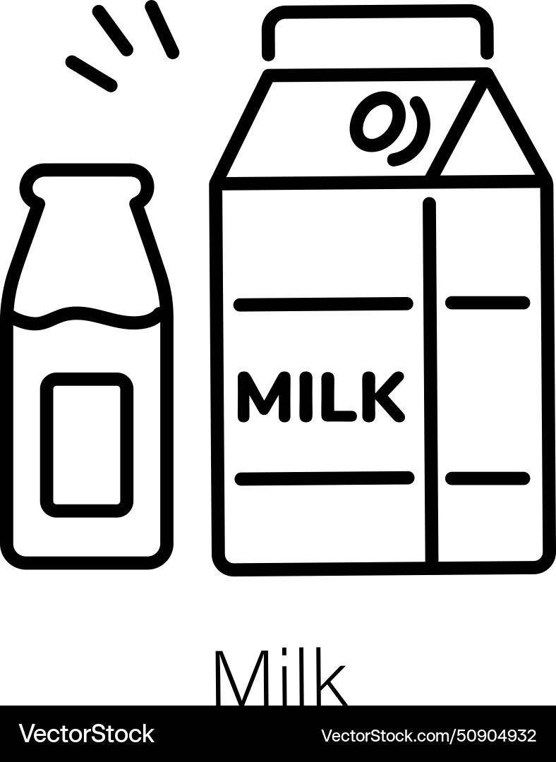 Milk Royalty Free Vector Image - VectorStock