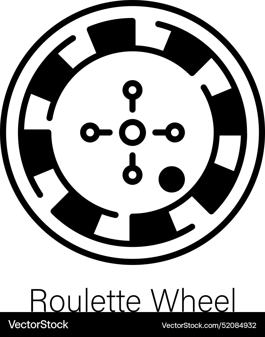 Roulette wheel Royalty Free Vector Image - VectorStock