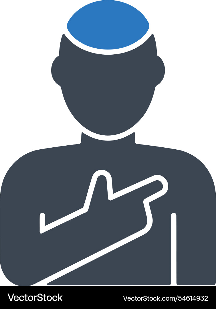 Thinking gesture icon Royalty Free Vector Image