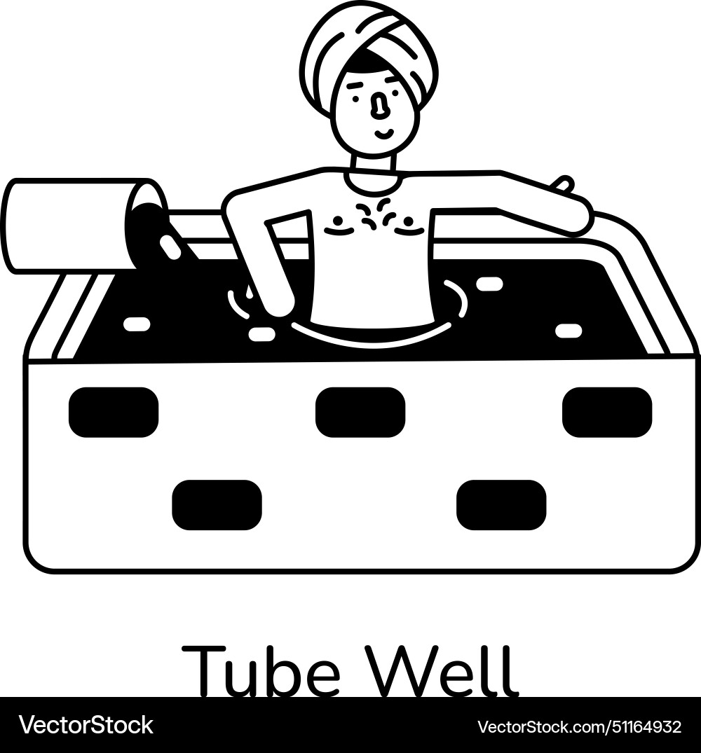 Tube well Royalty Free Vector Image - VectorStock
