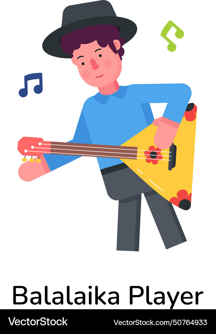 Balalaika player Royalty Free Vector Image - VectorStock