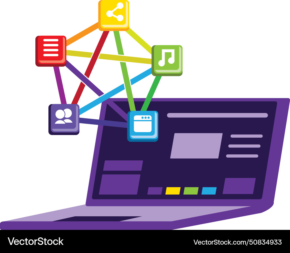 Fediverse technology innovation Royalty Free Vector Image