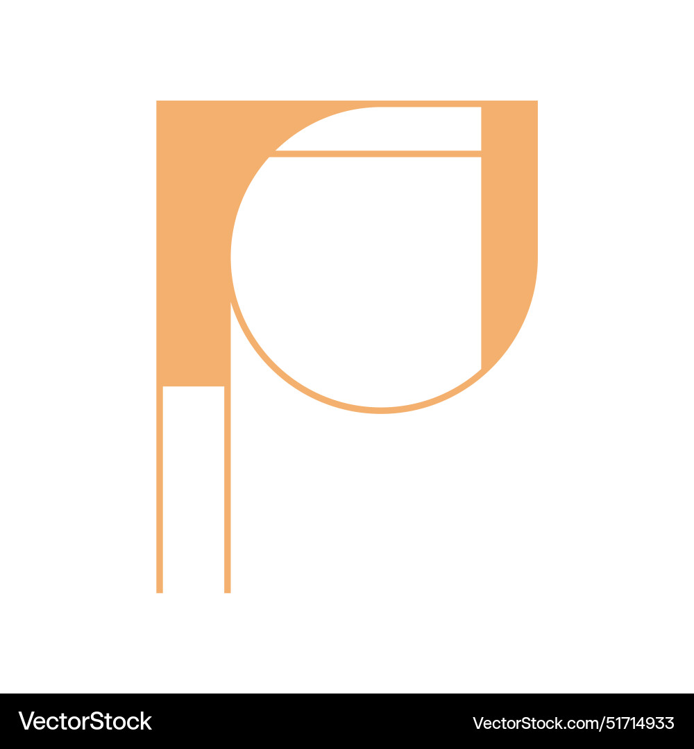 Minimalist letter mark logo Royalty Free Vector Image