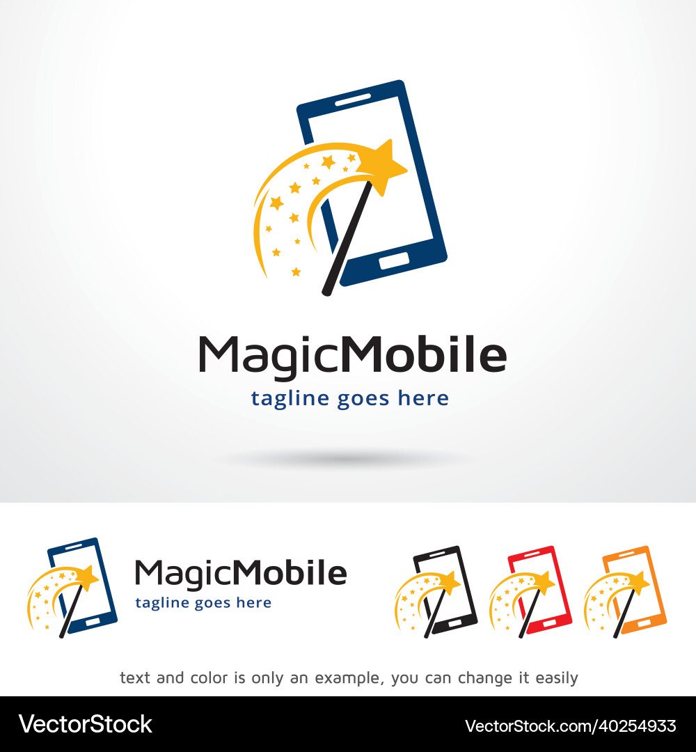 Mobile App Logo Template Royalty Free Vector Image