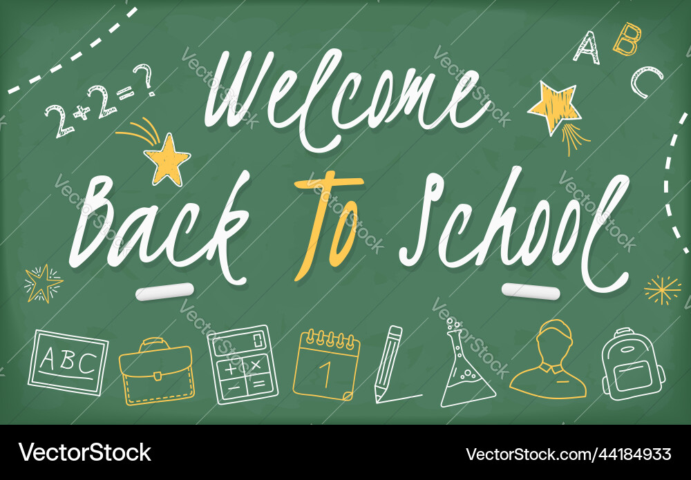 School Return Banner Royalty Free Vector Image