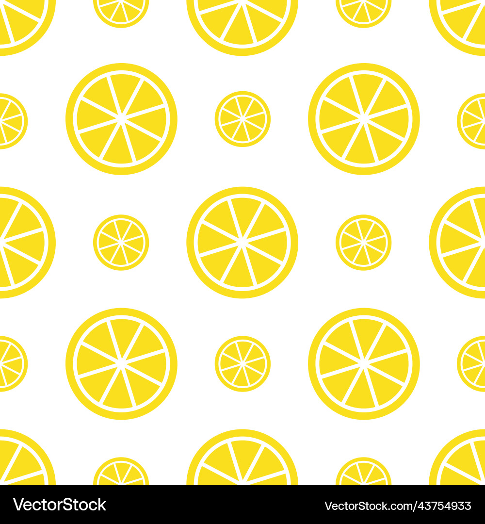 Seamless lemon pattern bright yellow fruit Vector Image