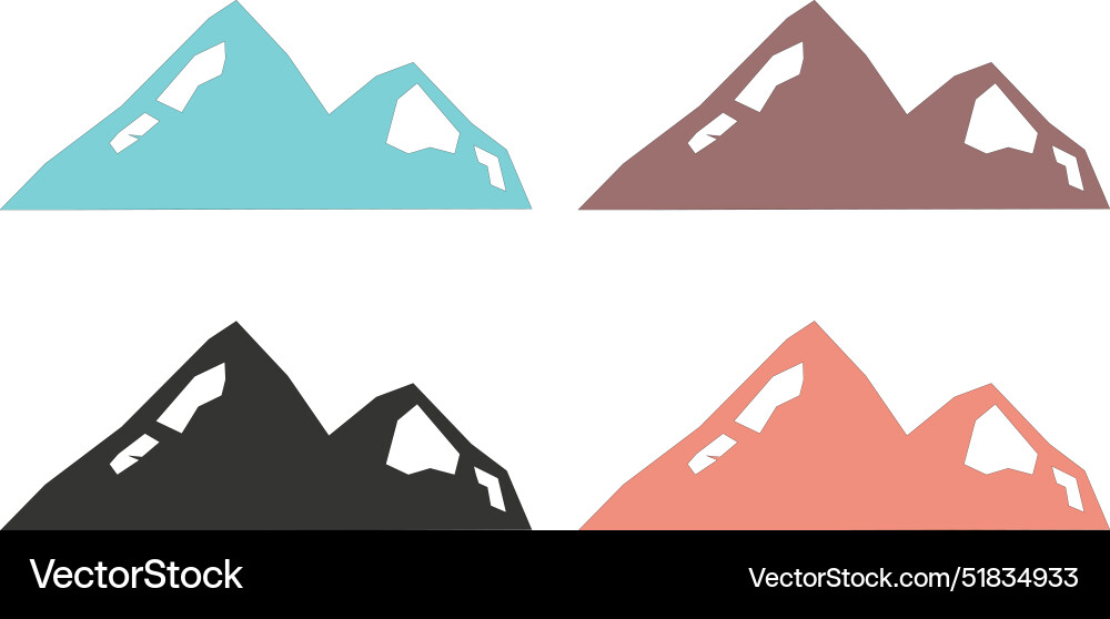 Simple mountains icons sign symbol logo Royalty Free Vector