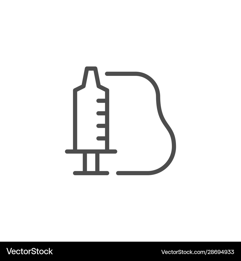 Thermal grease line outline icon Royalty Free Vector Image
