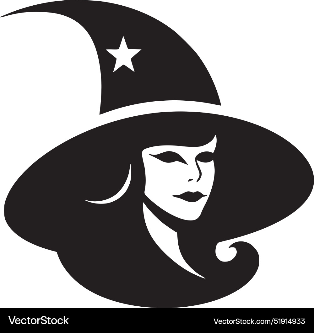 Witch - high quality logo ideal for t-shirt Vector Image