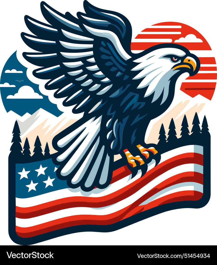 American eagle design with bald eagle like that Vector Image