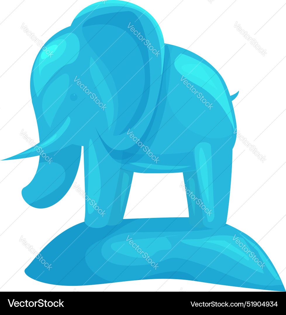 Big blue elephant standing on a rock Royalty Free Vector