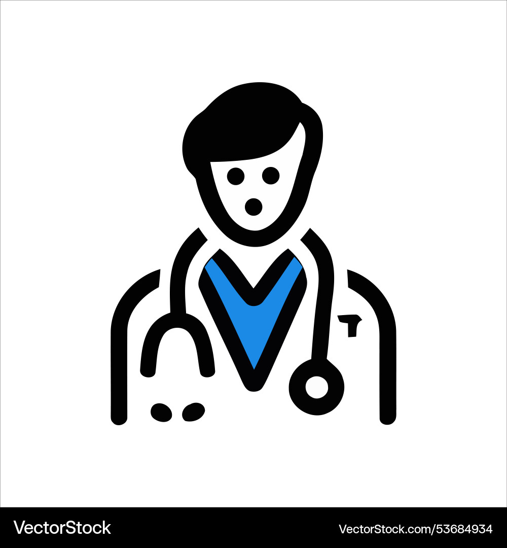 Clean simple professional medical logo Royalty Free Vector