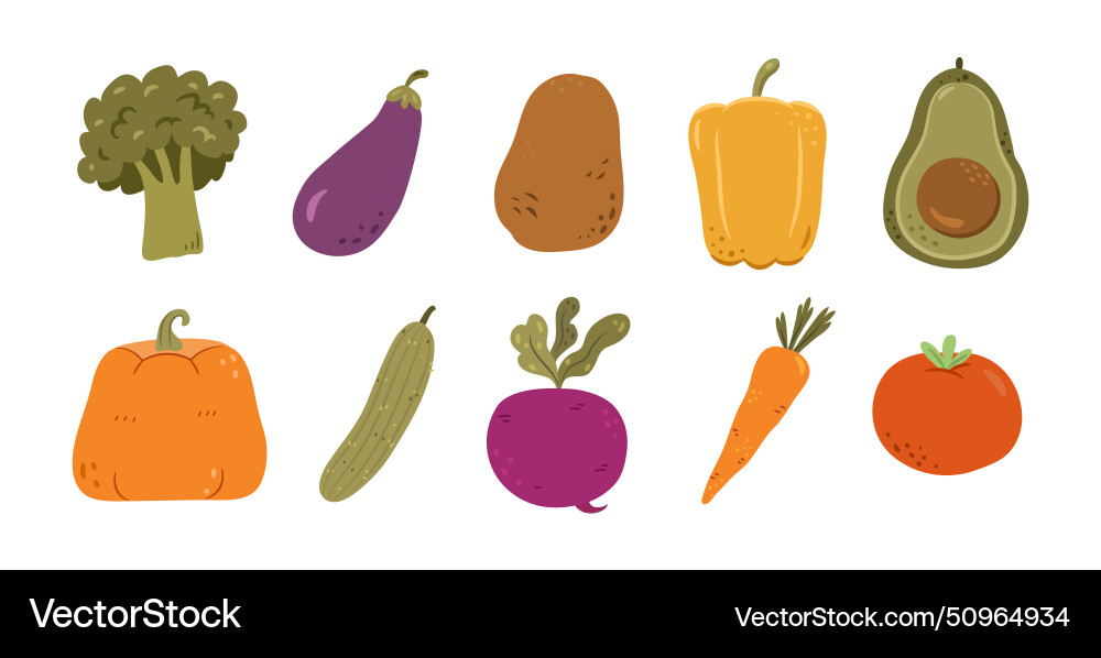 Cute character nature vegetables vegan diet Vector Image
