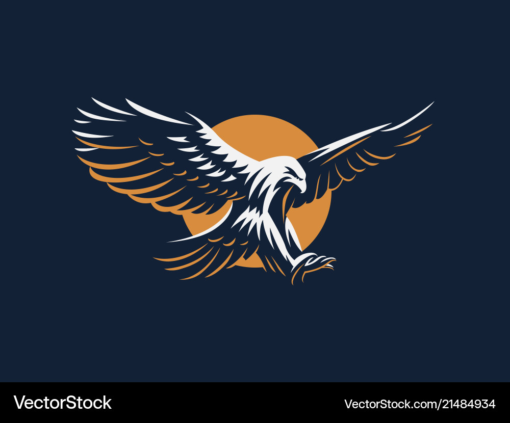 Flying eagle Royalty Free Vector Image - VectorStock