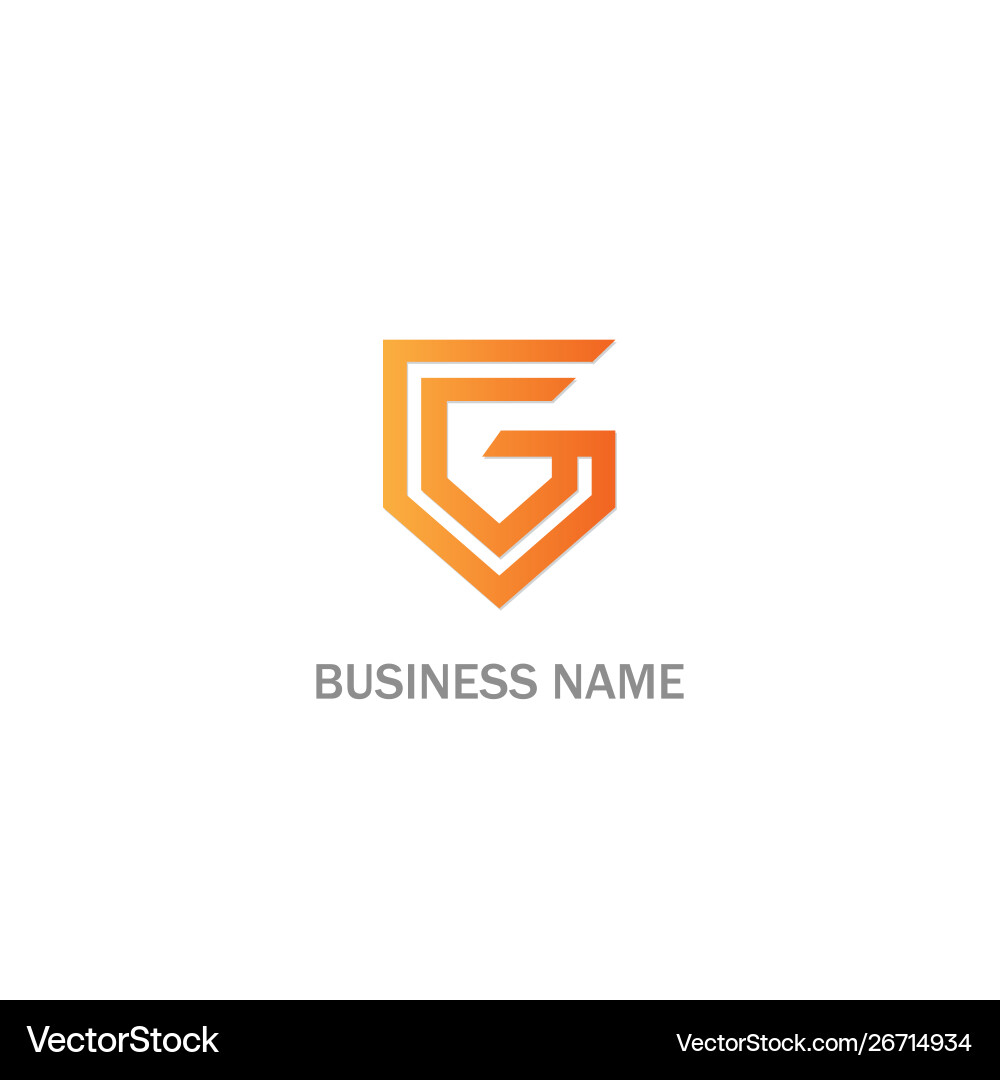 G line sign logo Royalty Free Vector Image - VectorStock