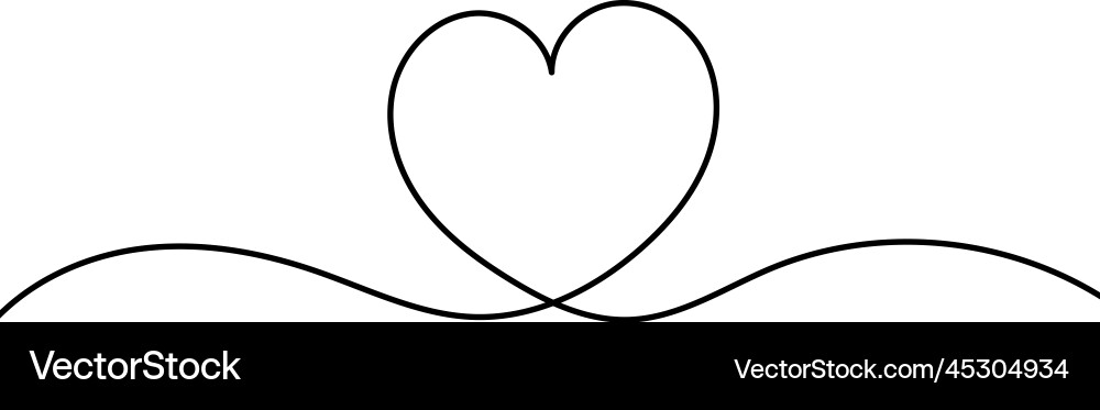 Heart Line Art Royalty Free Vector Image - VectorStock