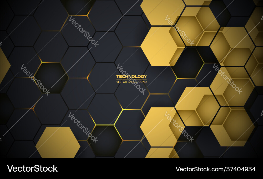 Hexagonal Technology Background Royalty Free Vector Image