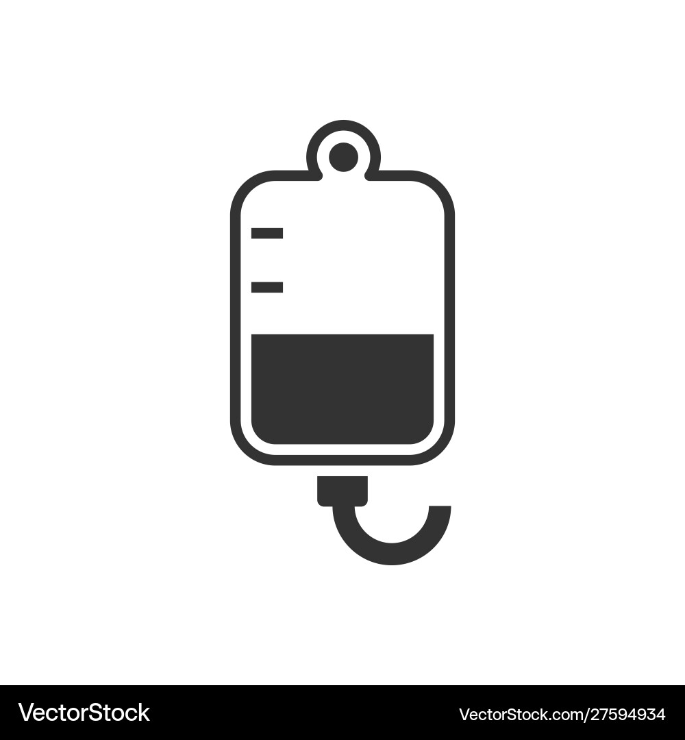 Infuse black icon on white background medical Vector Image