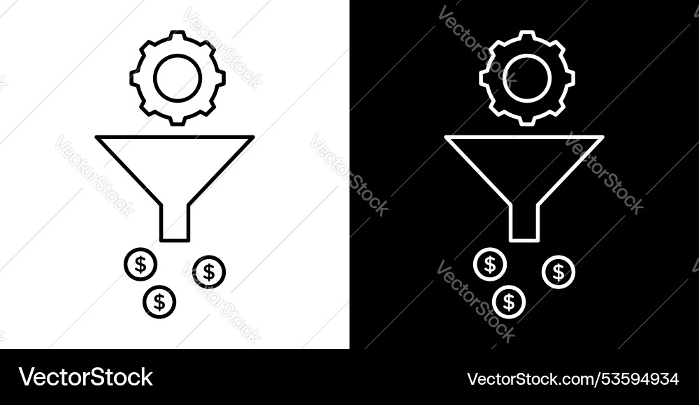 Lead generation thin line icon set Royalty Free Vector Image
