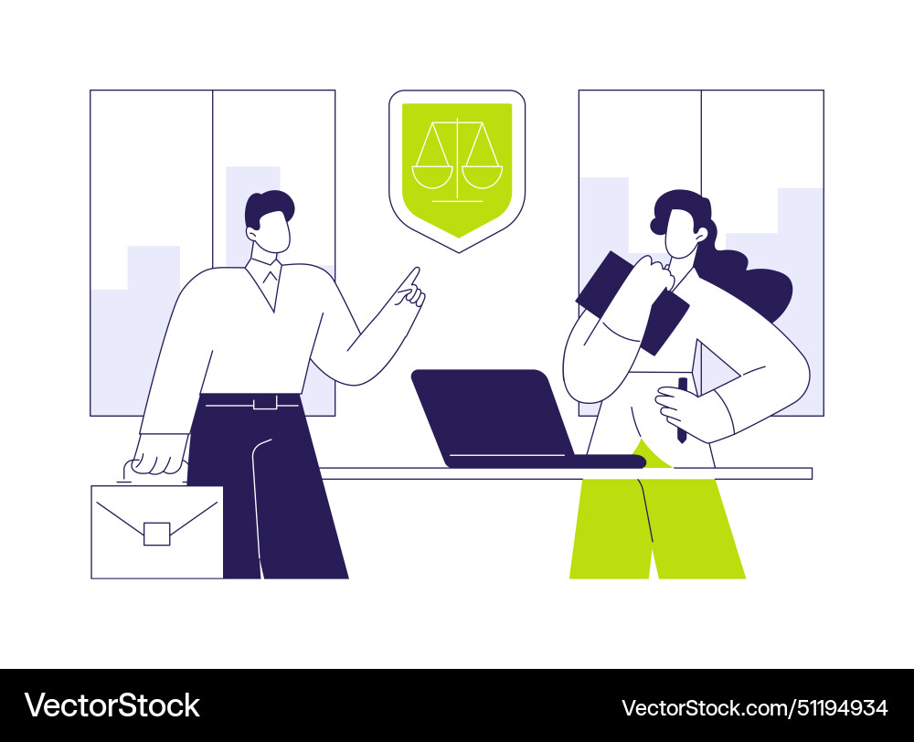 Legal advice abstract concept Royalty Free Vector Image