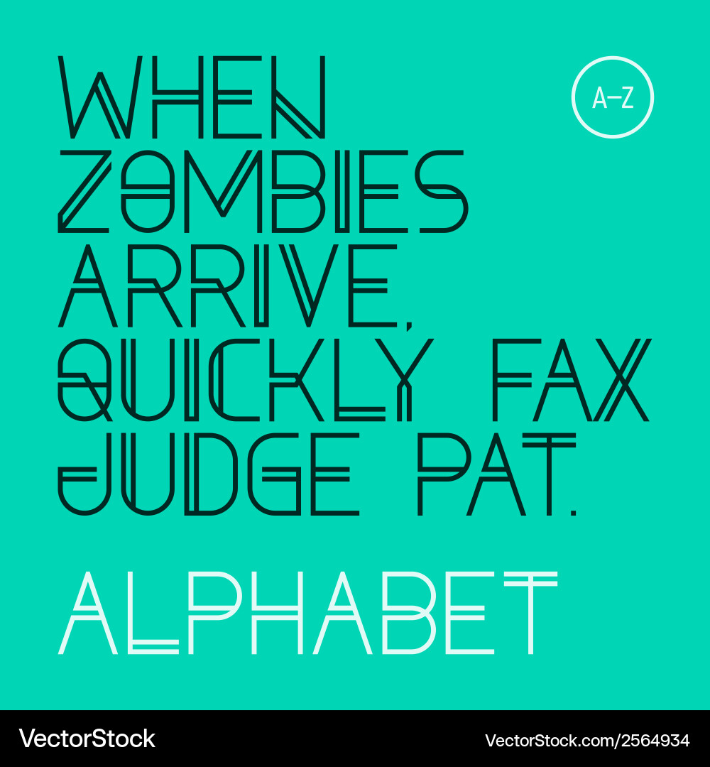 Modern font alphabet letters Royalty Free Vector Image