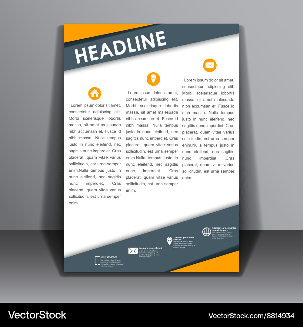 Template flyer with information for advertising Vector Image