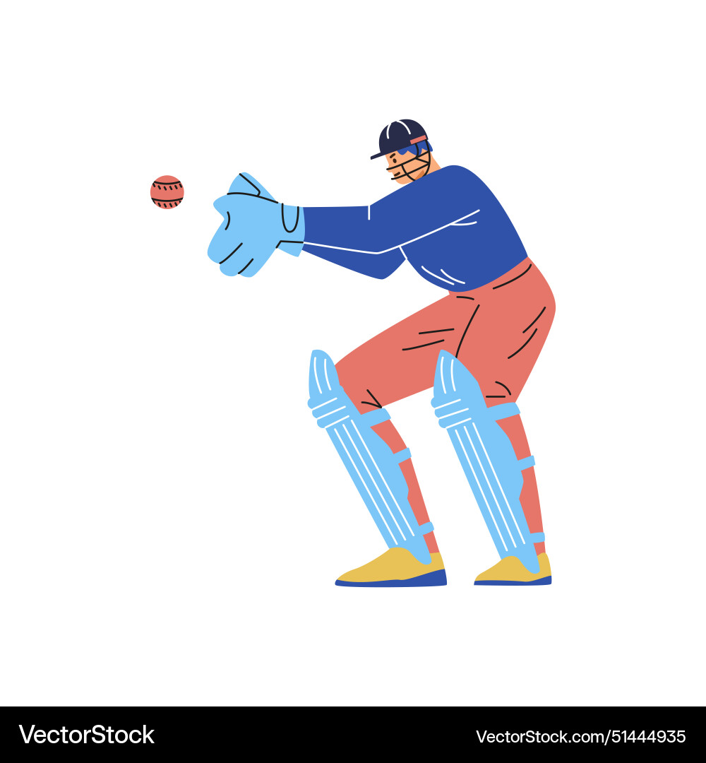 A cricket bowler Royalty Free Vector Image - VectorStock