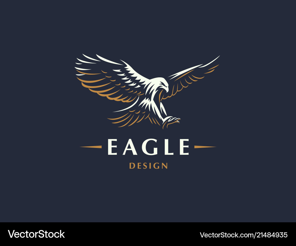 Flying Eagle Logo 1x Golden Flying Eagle Logo Fits Car 3D Stand Hood