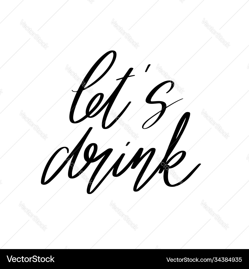 Hand drawn lettering isolated template for card Vector Image