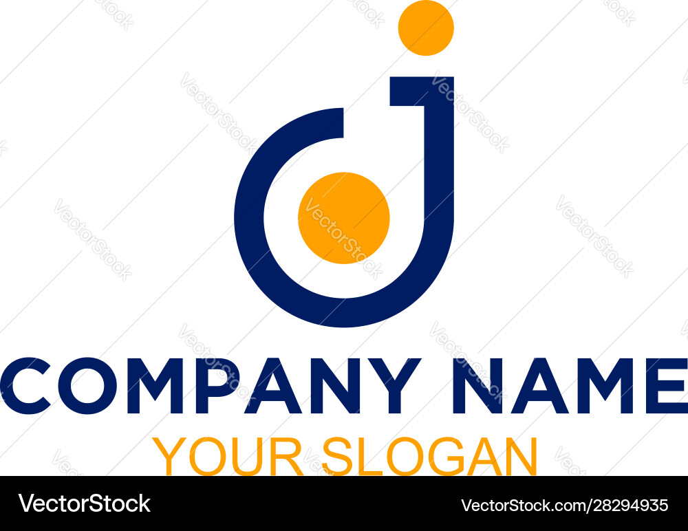 Jd monogram logo design Royalty Free Vector Image