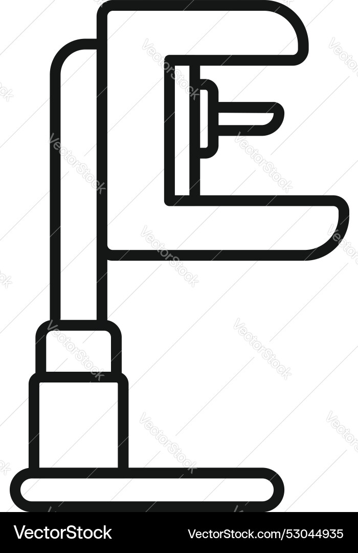 Mammography machine icon representing breast Vector Image