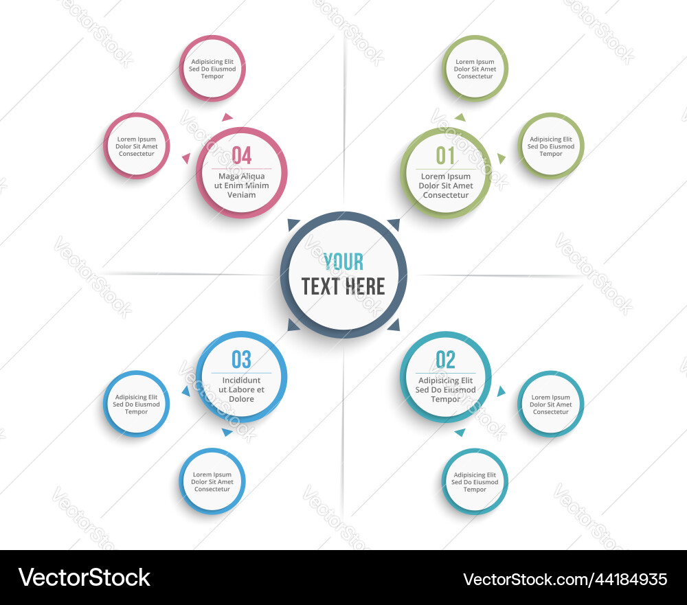 Mind map template Royalty Free Vector Image - VectorStock