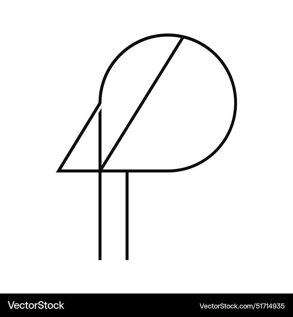 Minimalist letter mark logo Royalty Free Vector Image