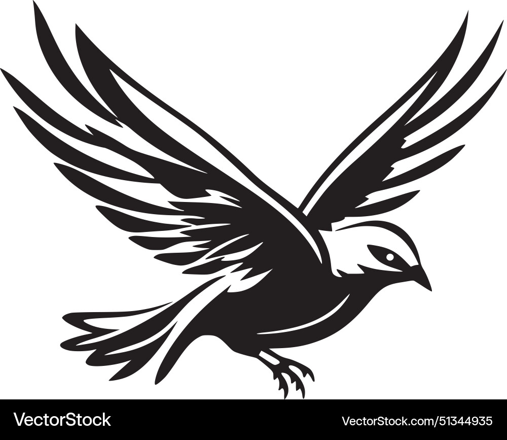 Pigeon - minimalist and flat logo Royalty Free Vector Image