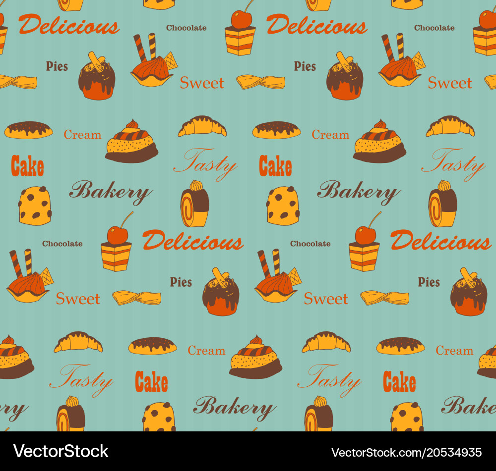 Sweets pattern Royalty Free Vector Image - VectorStock