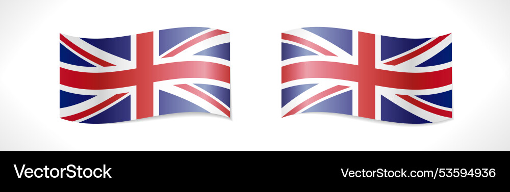 3d uk flag design Royalty Free Vector Image - VectorStock